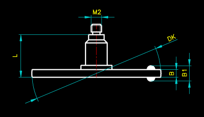 M2 - Spherical Disk Styli with Two Ruby Balls | itpstyli