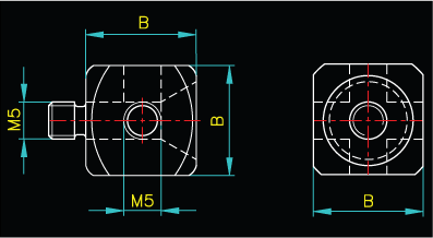M5 - Cube with Counter Sunk Bolt | itpstyli